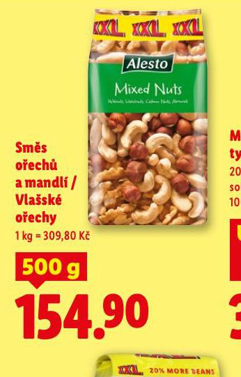 Akce SMĚS OŘECHŮ A MANDLÍ / VLAŠSKÉ OŘECHY za 154,90 Kč | Lidl | 12. 1 ...