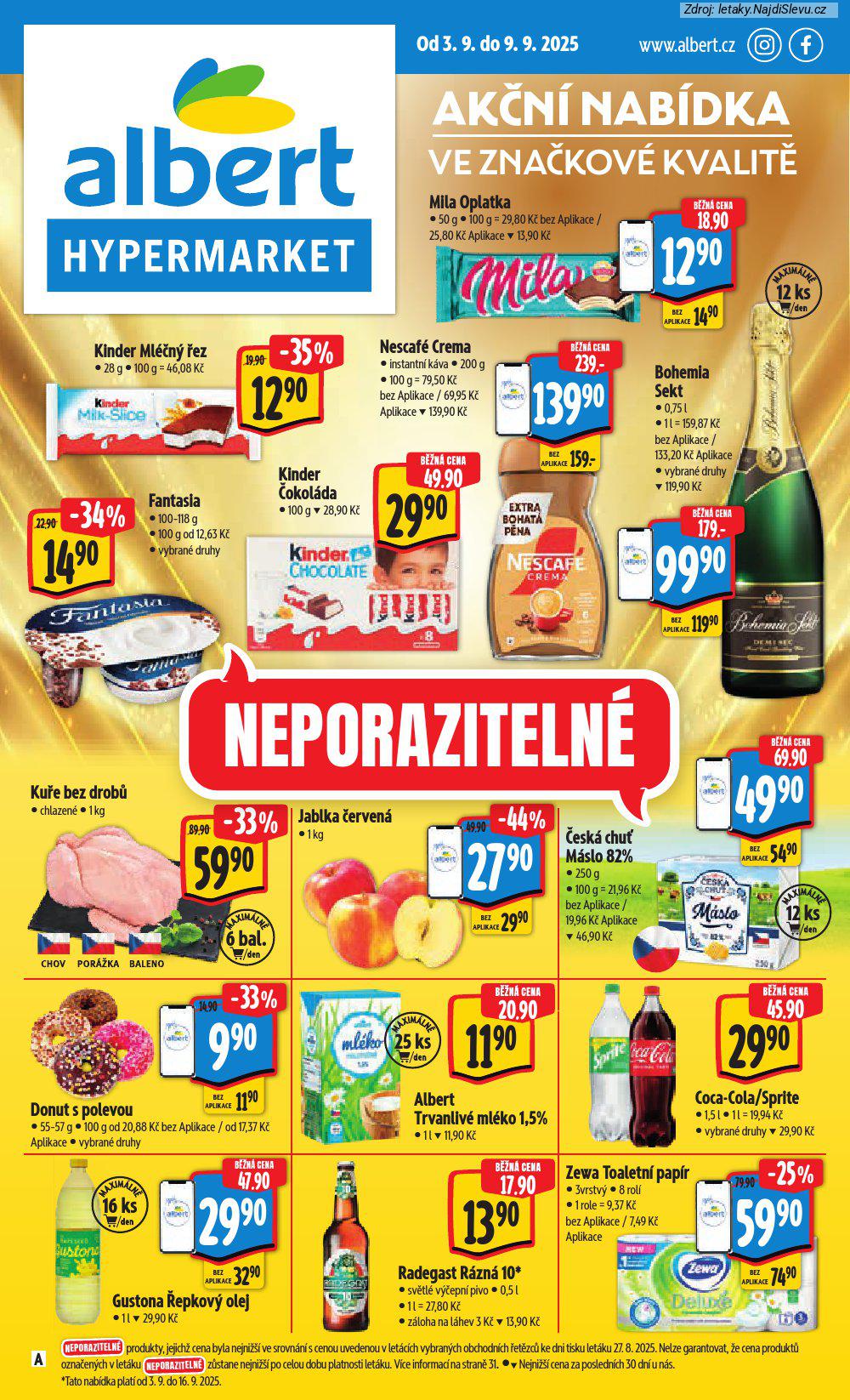 Albert hypermarket leták od 3.9. | NajdiSlevu.cz