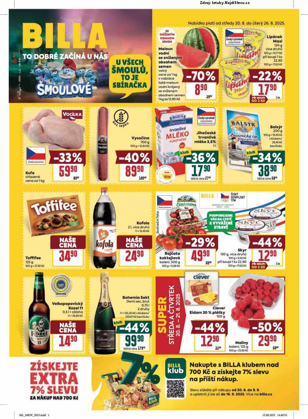 BILLA leták od 20.8. | NajdiSlevu.cz