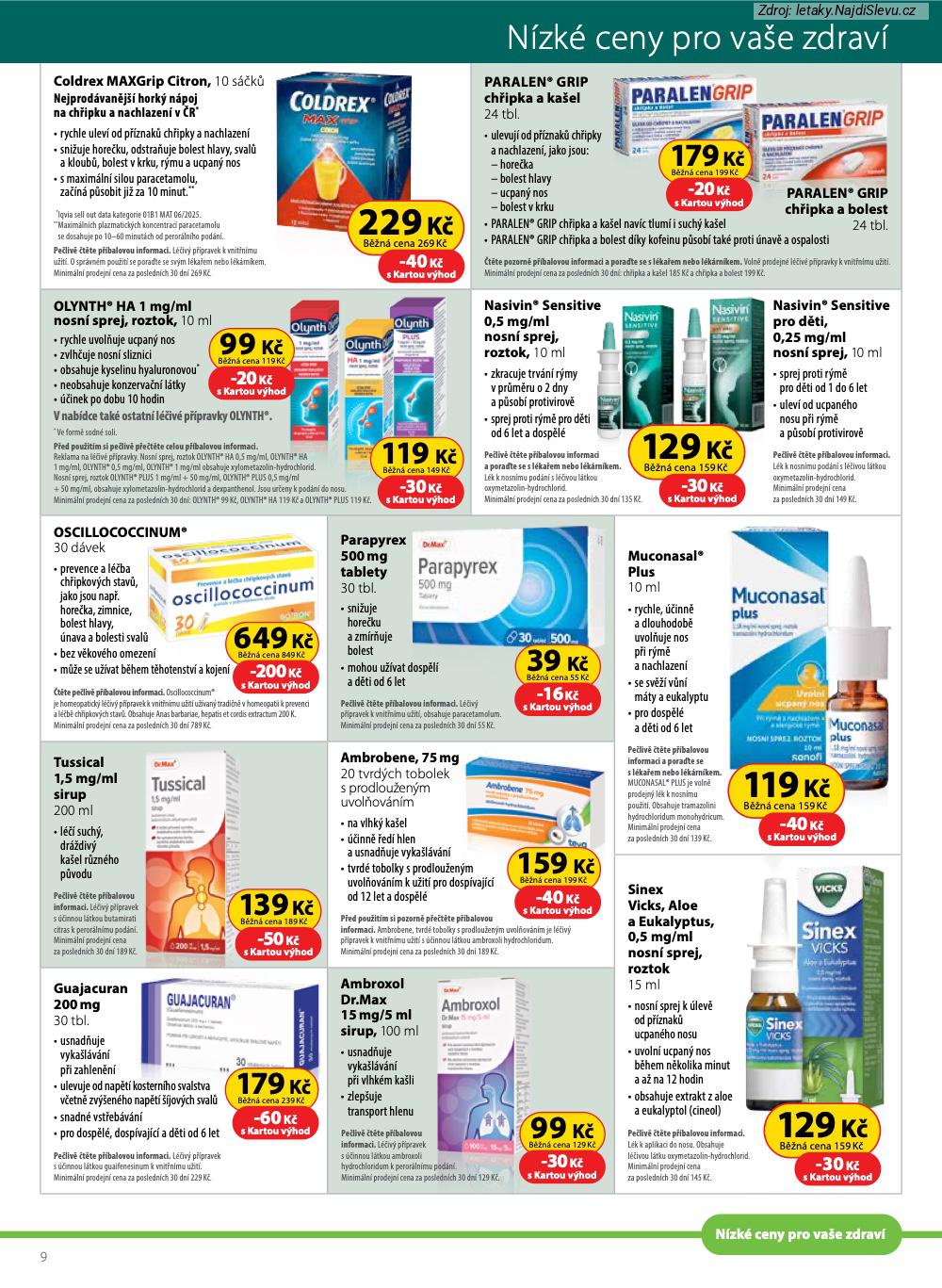 Dr. Max leták - strana 9 | 1. 12. - 31. 12. 2025 | NajdiSlevu.cz