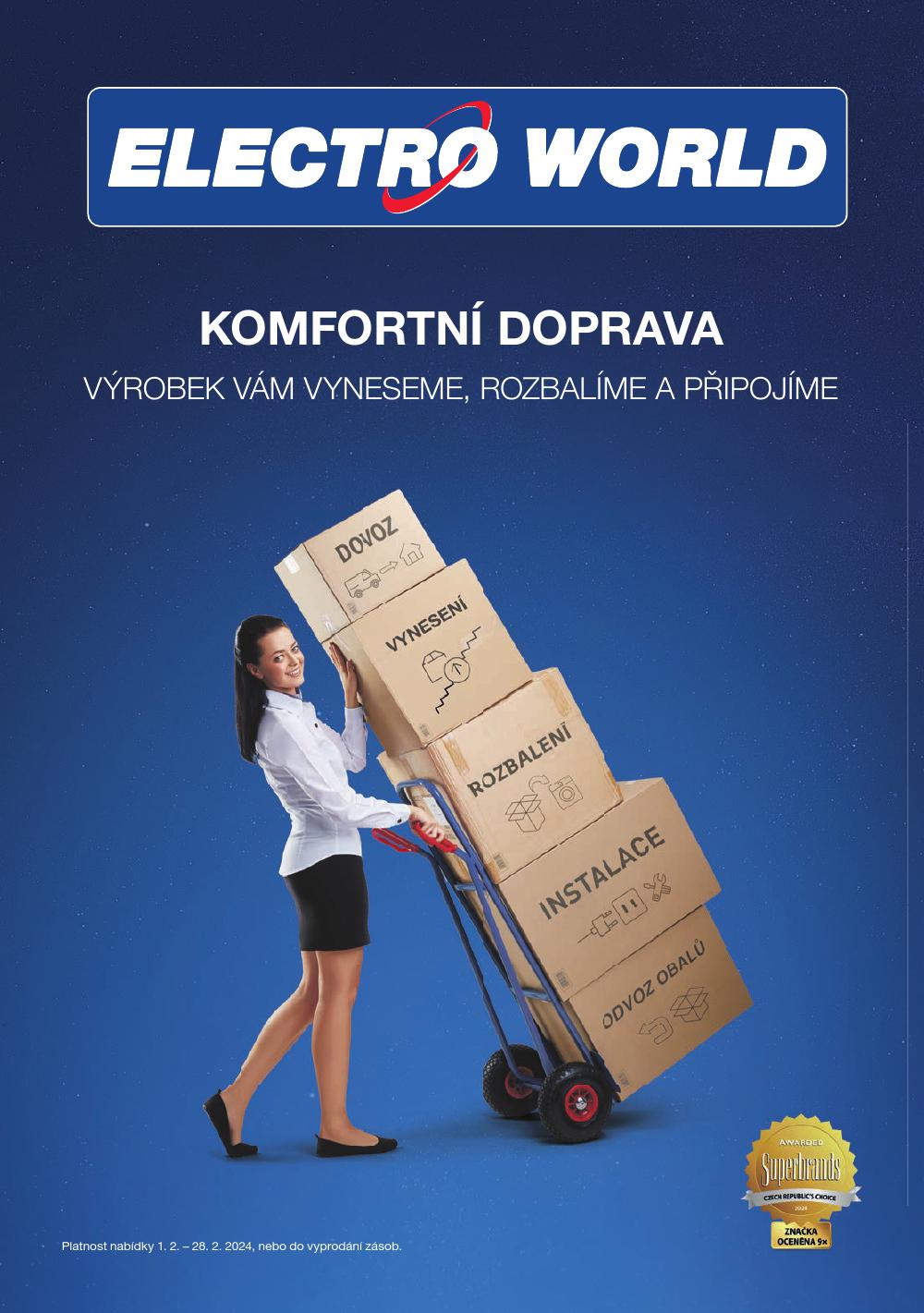Electro World leták - strana 1 | 1. 2. - 28. 2. 2024 | NajdiSlevu.cz