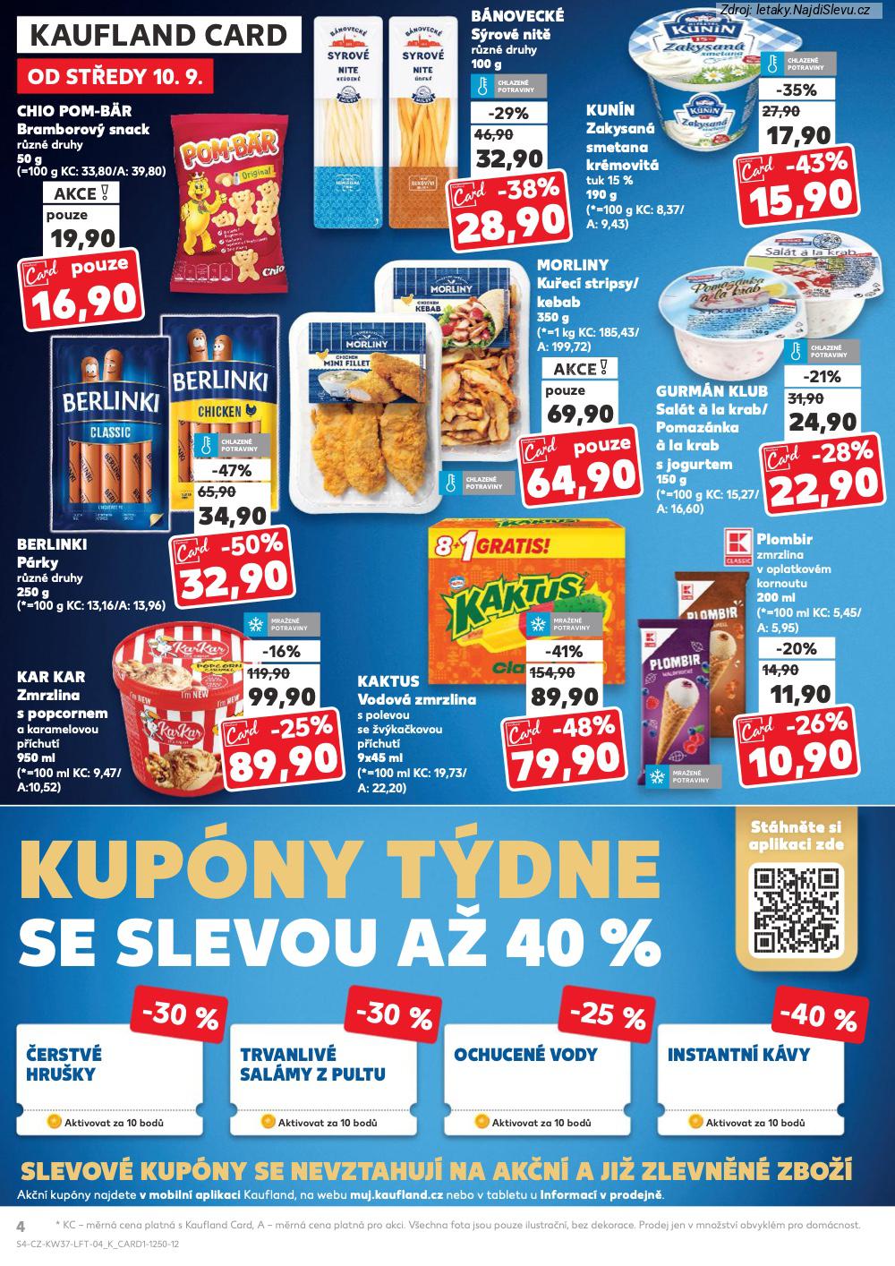 Kaufland leták - strana 4 | 10. 9. - 16. 9. 2025 | NajdiSlevu.cz