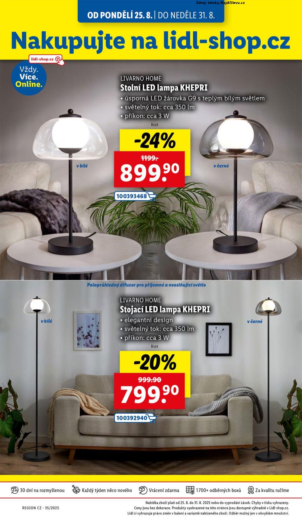 Lidl leták - strana 40 | 28. 8. - 31. 8. 2025 | NajdiSlevu.cz