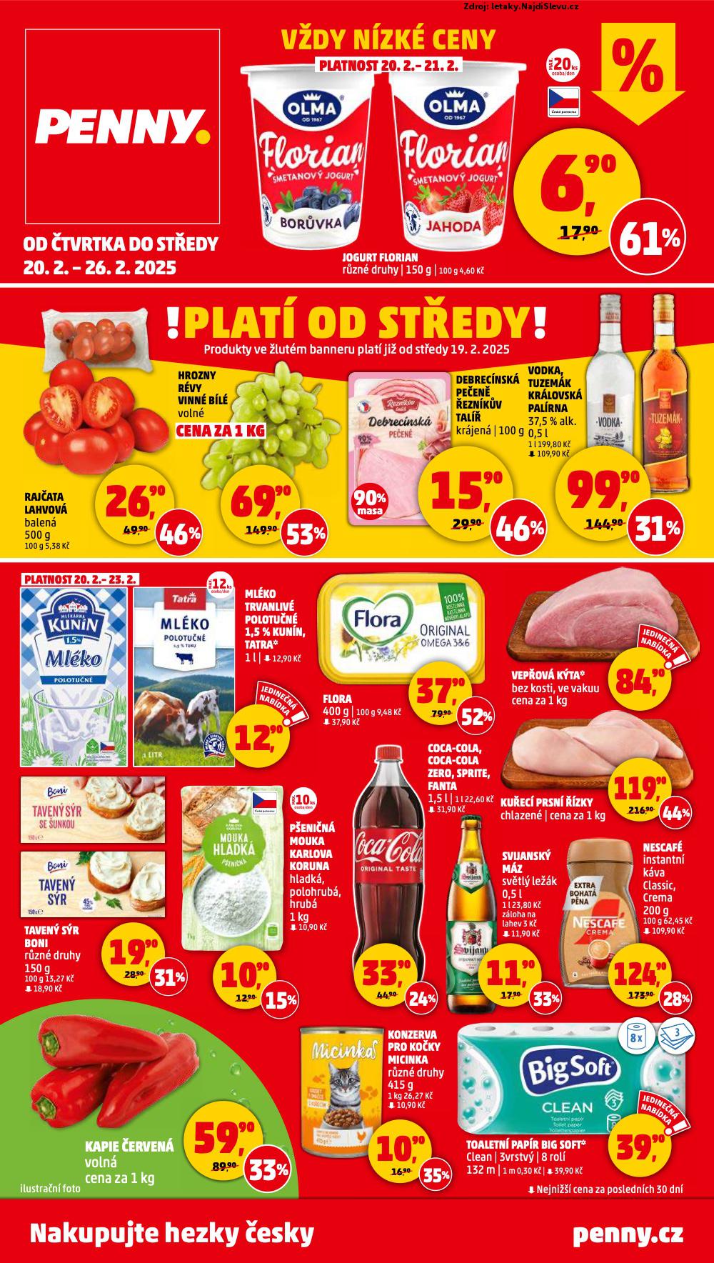 PENNY Market leták od 20.2. | NajdiSlevu.cz