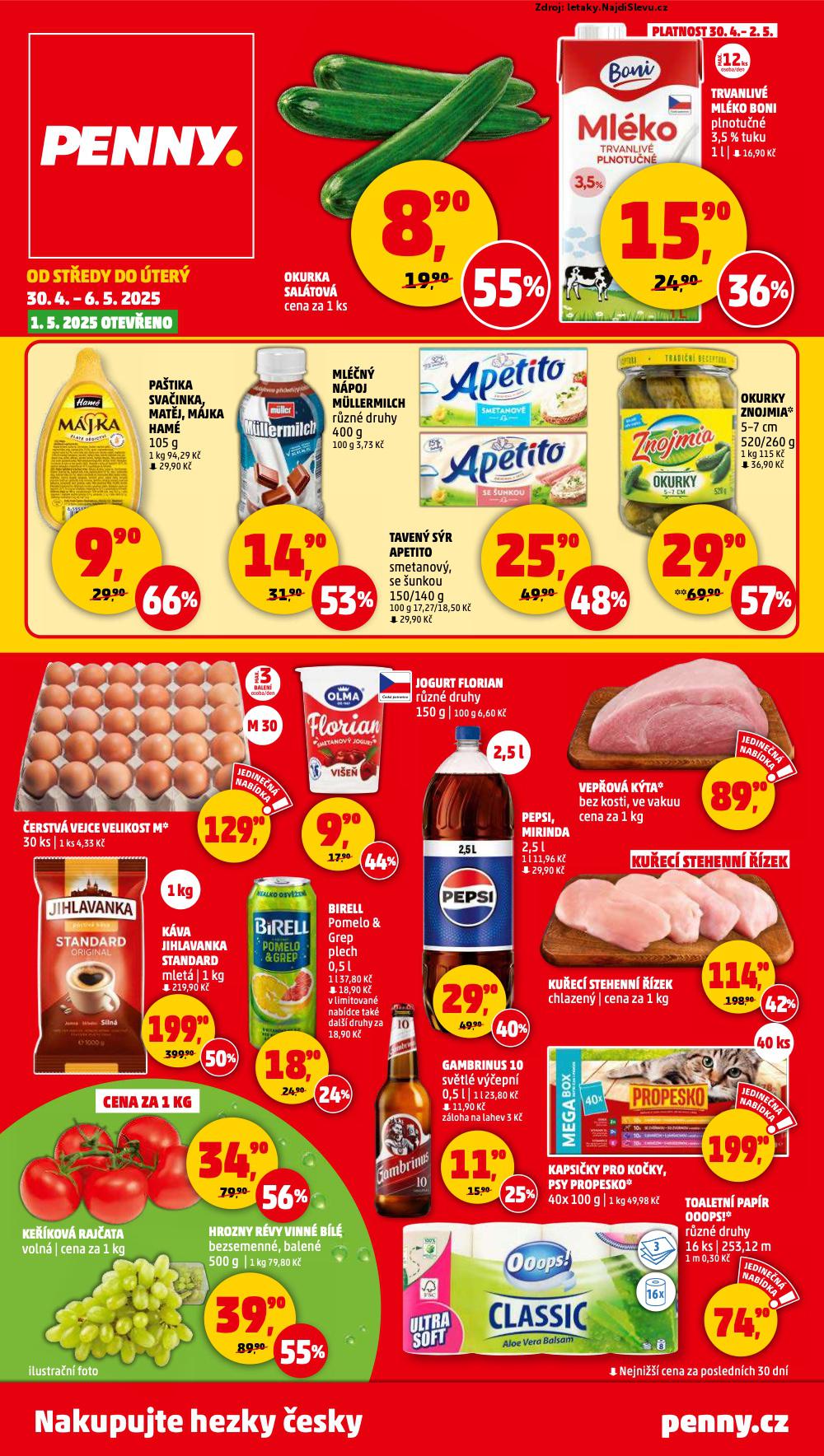 PENNY Market leták od 30.4. | NajdiSlevu.cz