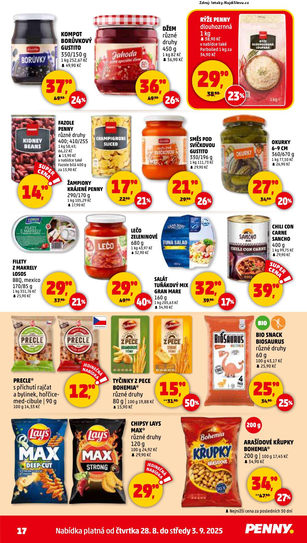 PENNY Market leták od 28.8. | NajdiSlevu.cz