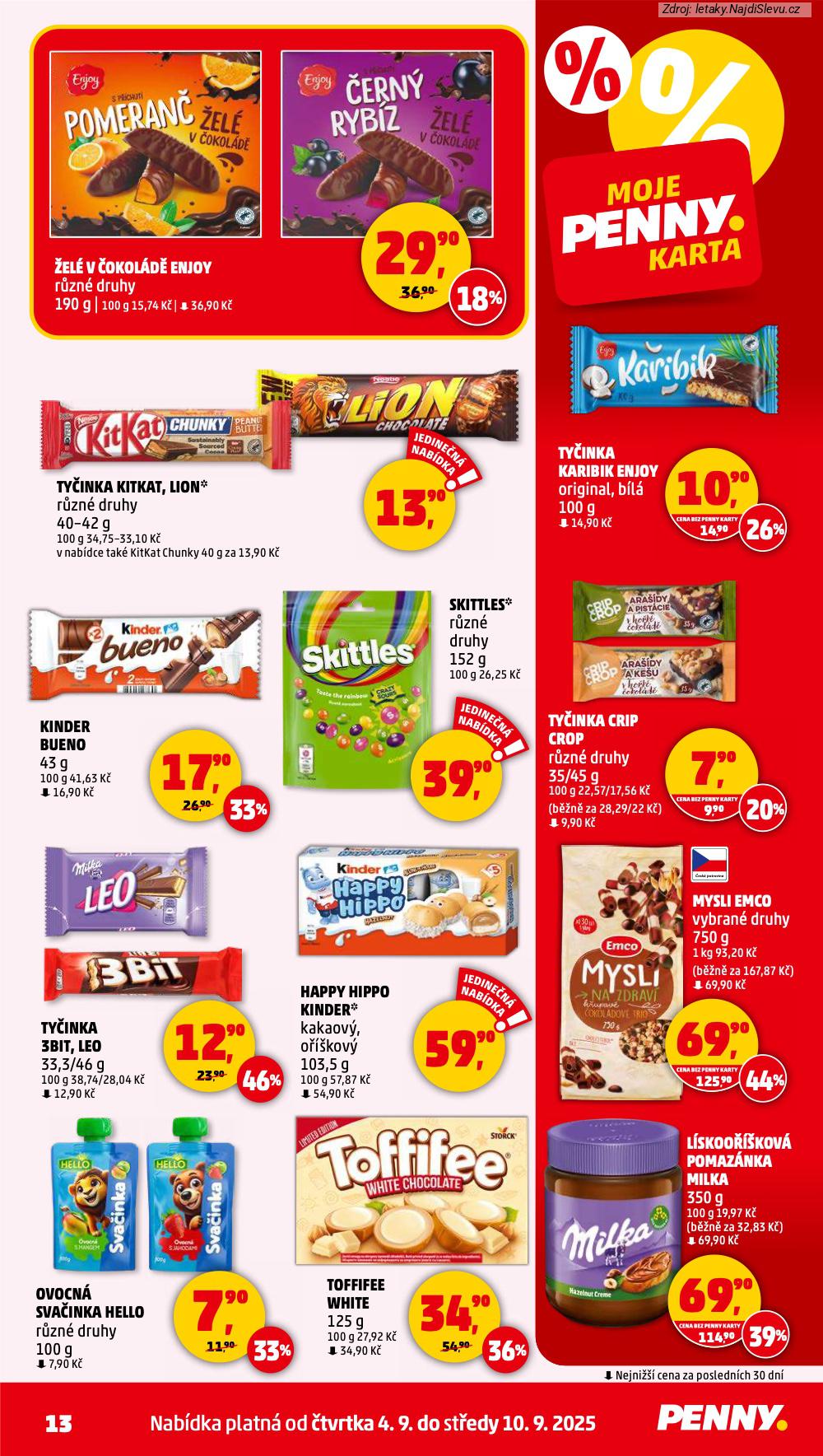 PENNY Market leták - strana 13 | 4. 9. - 10. 9. 2025 | NajdiSlevu.cz