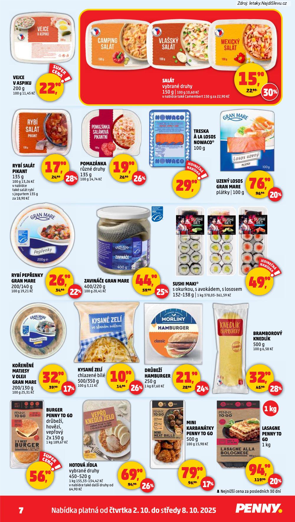 PENNY Market leták - strana 7 | 2. 10. - 8. 10. 2025 | NajdiSlevu.cz