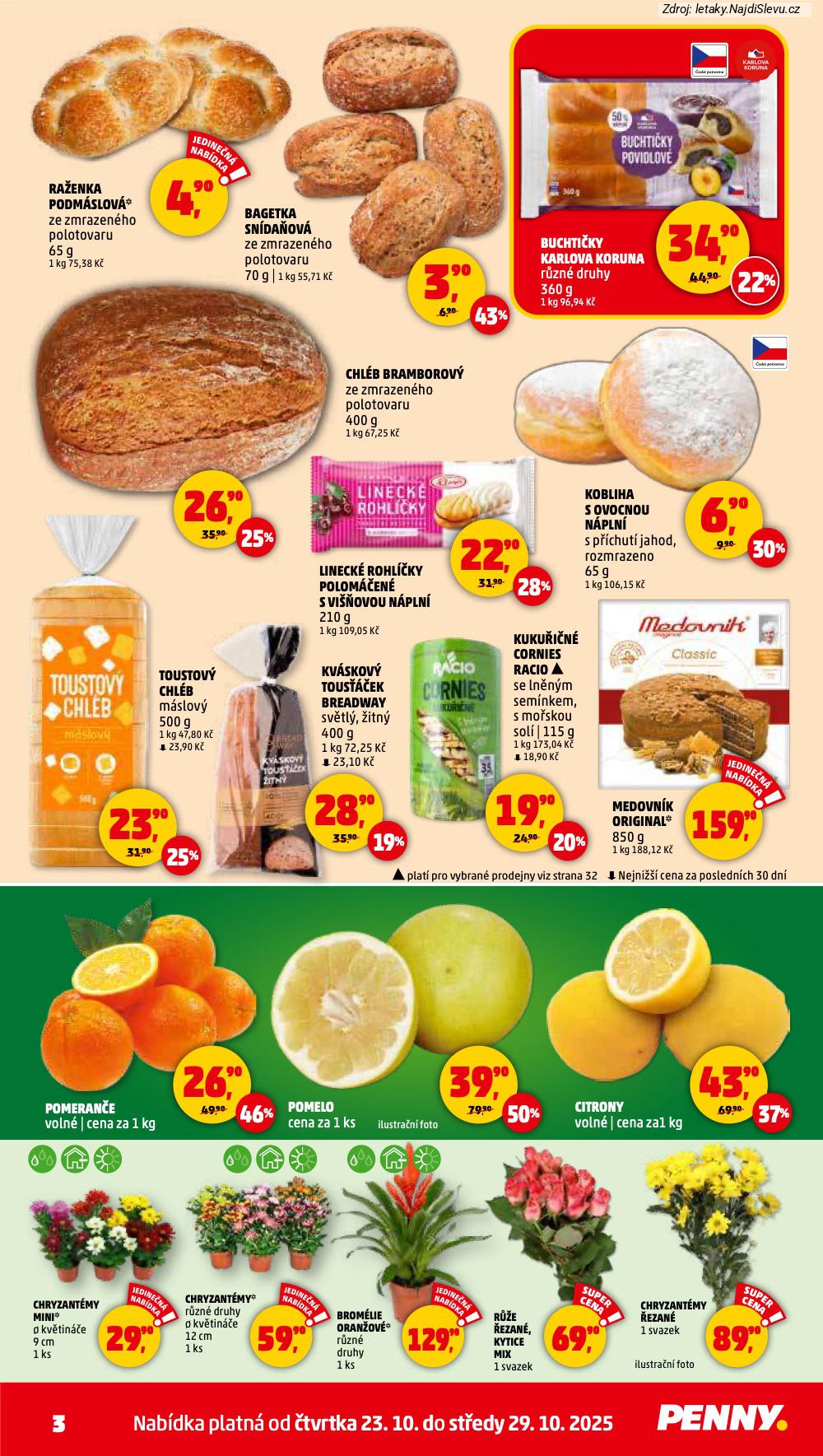 PENNY Market leták - strana 3 | 23. 10. - 29. 10. 2025 | NajdiSlevu.cz